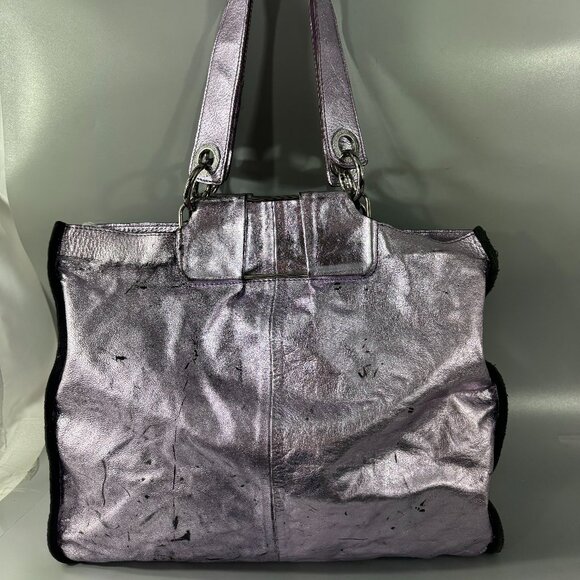 Diesel | Bags | Diesel 0 Leather Metallic Pink Toteshoulder Bag | Poshmark